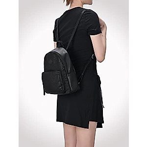 GM LIKKIE Glitter Fashion Backpack, Sequin Small Backpack, Mini Backpack for Women (Black)