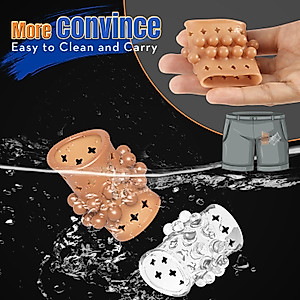 2Pcs Penis Sleeve for Mens, Semi-covered Penis Enlarger Ring Penis Extender with 360° Beads for Couples Sex Toys, Ultra-Soft Stretchy Reusable Cock Sleeve, Adult Toys for Sexual Pleasure