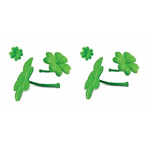 N?A Miniature Fairy Garden Set of 6 Plastic Four-Leaf Clovers for Fairy Garden Accessories, Fairy Garden Animals, Dollhouse, Plant Pots, Bonsai Craft Décor