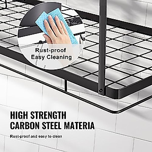 VEVOR Pot Rack Wall Mounted, 30 inch Pot and Pan Hanging Rack, Pot and Pan Hanger with 12 S Hooks, 55 lbs Loading Weight, Ideal for Pans, Utensils, Cookware in Kitchen