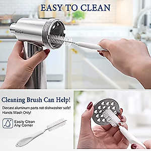 Metal Food Grinder Attachment for KitchenAid Stand Mixers, BQYPOWER Meat Grinder Attachment Included 2 Sausage Stuffer Tubes, 3 Grinding Blades, 3 Grinding Plates