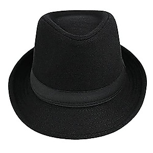 Classic Plaid Manhattan Structured Gangster Trilby Fedora Hat for Mens and Womens Cuban Style Derby Hat Jazz Cap…