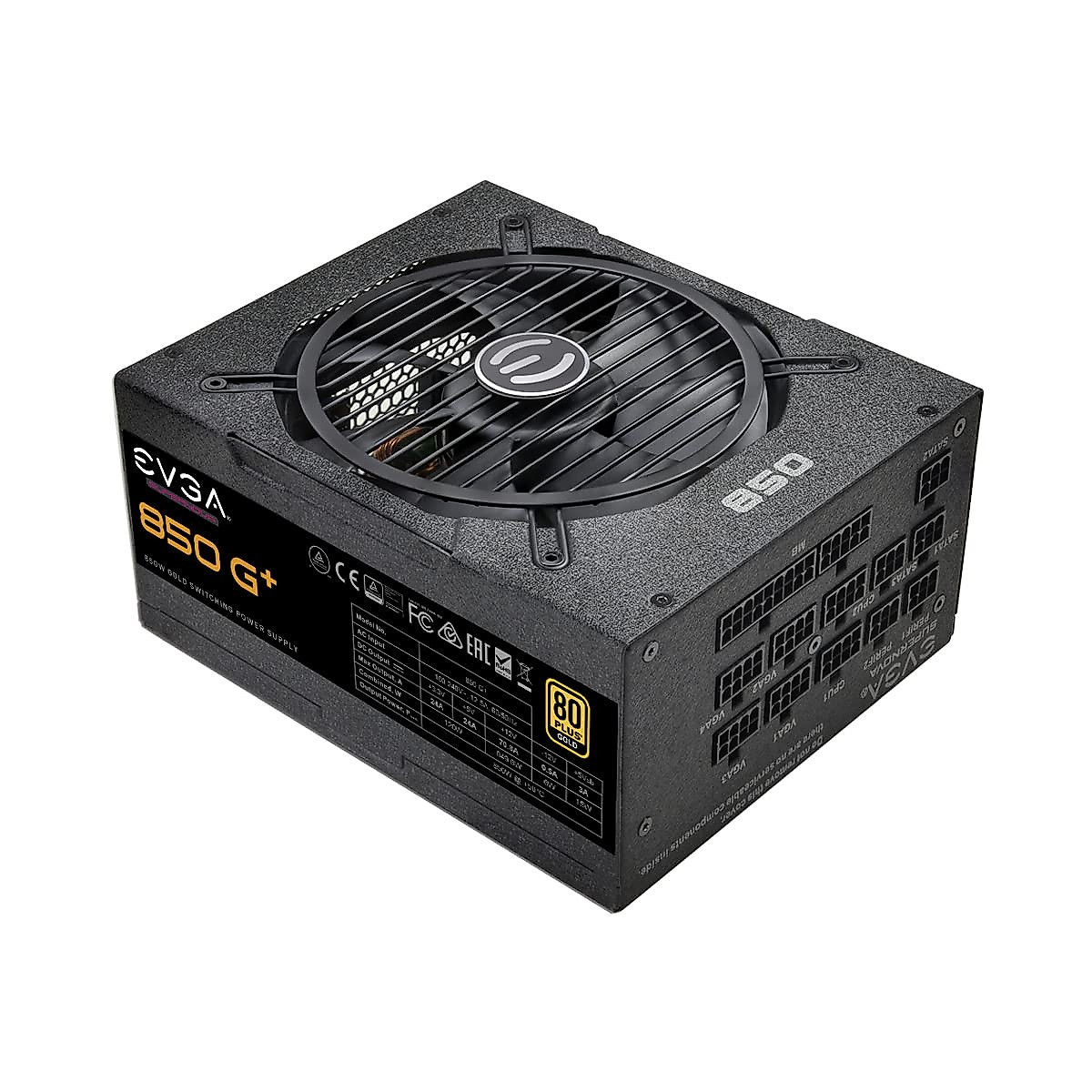 EVGA SuperNOVA 120-GP-0850-X1, 850 G+, 80 Plus Gold 850W, Fully Modular, FDB Fan, 10 Year Warranty, Includes Power ON Self Tester, Power Supply