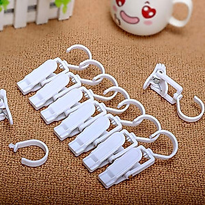 ccHuDE 12 Pcs 4.1 inch Plastic Strong Swivel Hook Rotating Laundry Hanging Hook Clothes Pins Beach Towel Clips Black