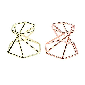SanSanYa 12Pieces Mini Air Plant Stand Metal Geometric Air Plant Display Stand Geometric Air Plant Container Mini Air Plant Holders