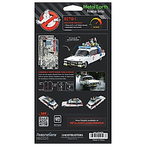 Metal Earth Fascinations Premium Series Ecto-1 Ghostbusters 3D Metal Model Kit