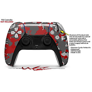WraptorSkinz Skin Wrap compatible with Sony PS5 DualSense Controller WraptorCamo Old School Camouflage Camo Red (CONTROLLER NOT INCLUDED)