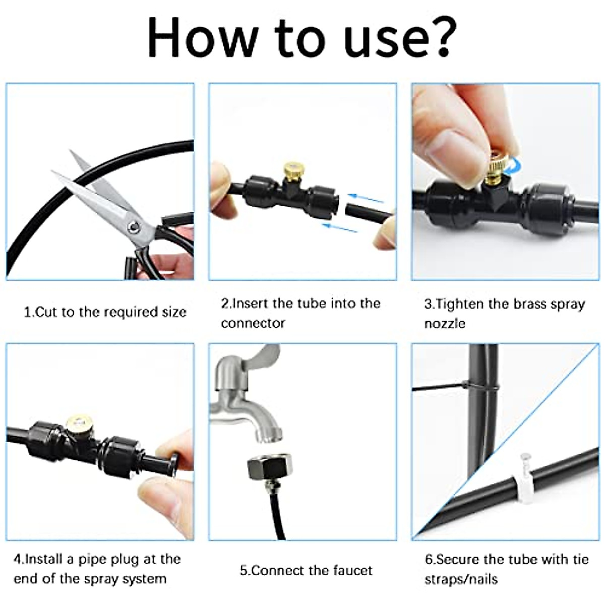 Misting Cooling System, Misters for Outside Patio Greenhouse Garden ...