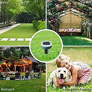Solar Mole Repellent, Ultrasonic Mole Repellent Solar Powered, Outdoor Waterproof Ultrasonic Snake Repellent for Get Rid of Mole, Gopher, Snakes, Vole and Other Underground Pests (2 Pack)