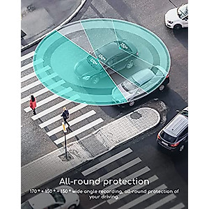 COOAU 2.5K Dash Cam Front and Rear Inside, 2.5K+1080P+1080P 3-Channel Dash Cam, Build-in GPS Wi-Fi, Dash Camera for Cars with Super IR Night Vision, 24-HR Parking Mode, Supports 512 GB Max (D50)