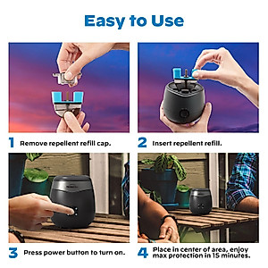 Thermacell E-Series Rechargeable Mosquito Repeller with 20’ Mosquito Protection Zone; 2 Pack Bundle, Charcoal; Includes 24-Hr Repellent Refill; Bug Spray Alternative; Scent Free