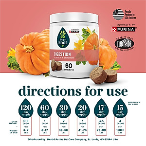 EverRoot by Purina Digestion Dog Supplements Soft Chews - 10.6 oz. Canister