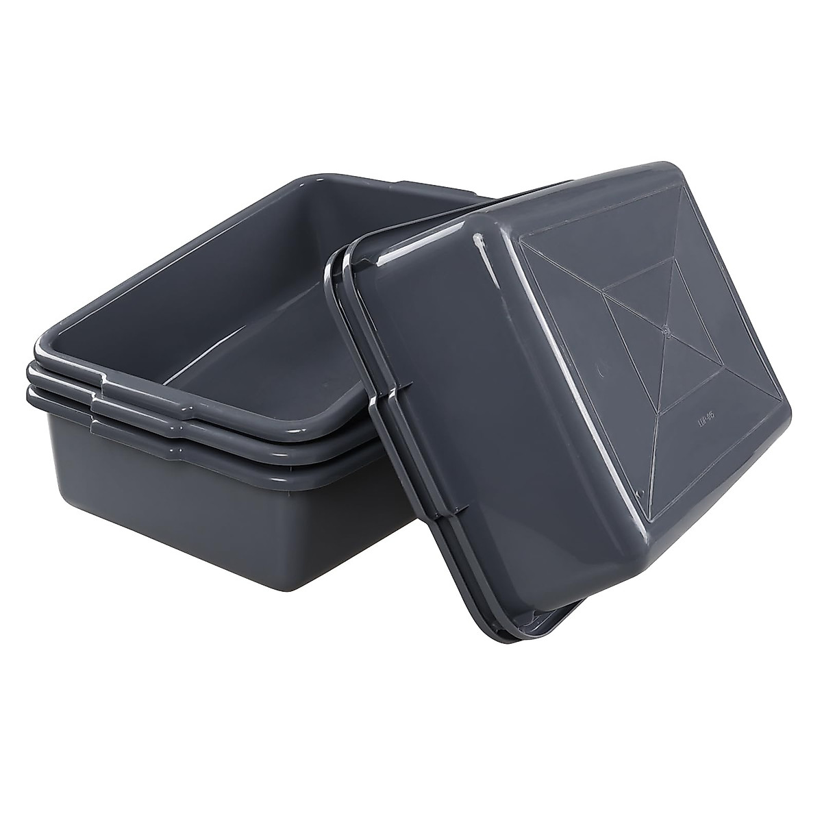 Tstorage 8 Liter Commercial Bus Tub, Plastic Bus Utility Box, 5 Packs