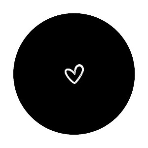 minimalist white cute doodle heart vintage simple outline PopSockets Swappable PopGrip