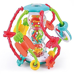 Baby Rattles 6 to 12 Months - Montessori Baby Toys Rainmaker Infant Toys Developmental Toys for Baby Activity Ball Sensory Toys Shaker Ball for Babies Boys Girls Toddler Gift