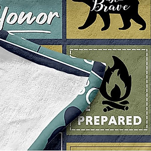 Scout Throw Blanket for Scout Lovers Soft and Fuzzy Fleece Scout Blanket Gifts for Scout Boys and Girls