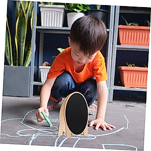 Alasum 2Pcs Small Blackboard Place Square Mini Blackboard Signs Garden Labels Double Sided Blackboard Plant Signs Kids Creative Graffiti Chalkboards Dual Purpose Ornaments Office Wooden