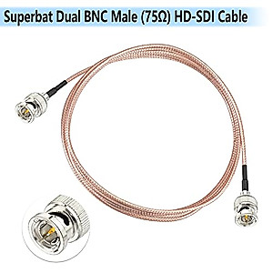 Superbat 3G SDI Cable 6ft BNC Cable 75 Ohm for Cameras Monitor Vedio Recorder BMCC Video HDMI Extender Supports HD-SDI 3G-SDI 4K SDI Video Cable 2Pcs