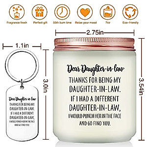 Volufia Daughter in Law Gifts Ideas - Daughter in Law Birthday Gifts for Future Daughter in Law - Wedding Day Mothers Day Christmas Gifts for Daughter in Law - Funny Lavender Scented Candle