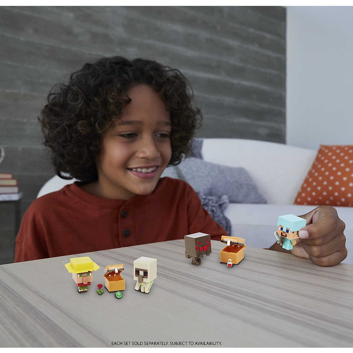 Minecraft Mob Head Minis Spider Slayer Steve Pack with 2 Action Figures & Accessories, Incudes Authentic Pixelated Video-Game Characters Steve & Spider, Collectible Gift for Fans Age 6 Years & Older