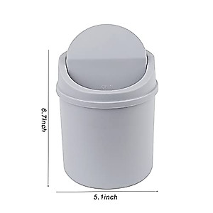 SOUJOY 4 Pack Mini Trash Can with Lid, 3L Small Countertop Garbage Can, Modern Desktop Waste Bin for Bathroom Vanity, Desk, Tabletop or Coffee Table