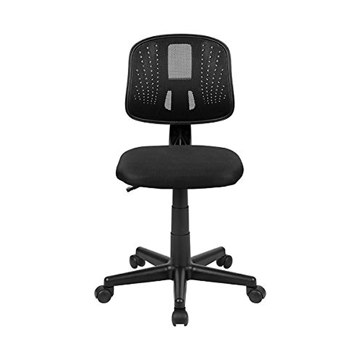 Flash Furniture Flash Fundamentals Mid-Back Black Mesh Swivel Task Office Chair with Pivot Back
