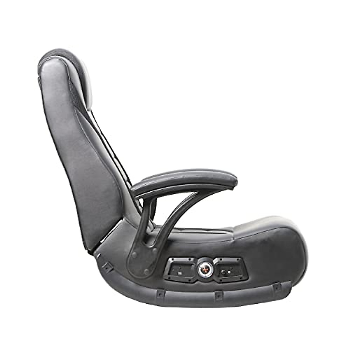 X Rocker Jynx Floor Gaming Chair, Headrest Mounted Speakers, 2.1 Bluetooth Audio System, Wireless, Recliner with Padded Armrest, 5111601, 37.01" x 22.83" x 34.65", Black