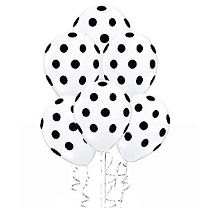 AnnoDeel 50 Pcs 12" Latex Balloons, White Polka Dot Balloons for Brithday Balloon Wedding Balloon decoration