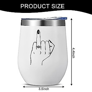 Bachelorette Gifts for Bride - Stainless Steel Wine Tumbler with Lid 12oz for Bride to Be Gifts, Bridal Shower Gift, Bachelorette Gifts, Engagement Gifts, Wedding Gifts, Funny Newlywed Cup Gifts