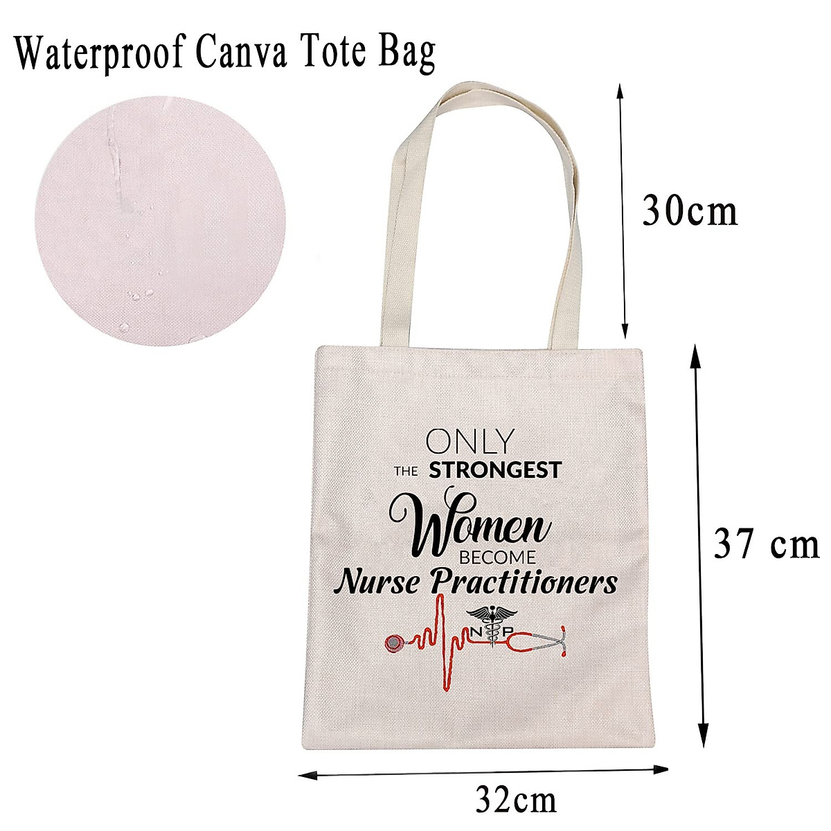 MBMSO Nurse Practitioner Tote Bag NP Gifts for Nurses Shoulder Bag only the Strongest Women Become Nurse Practitioners Shopping Bag (Nurse Practitioner Tote Bag)
