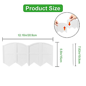 30Pack Garden Edging Border Landscape Edging Lawn Garden Fence Edgings Decorative Landscape Border with 30 Pcs Stakes for Lawn Garden Flower Bed Yard (White)