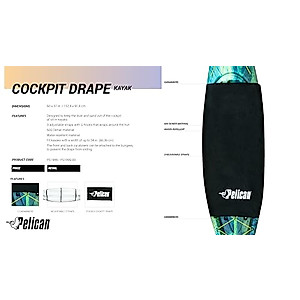 Pelican Cockpit Drape - for Kayak Up to 34 inches - Keep The Dust, Sand and Spider Webs Out of Your Sit-in Kayak - Easy to Use