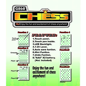 Potable Touch Control Electronic Chess Game Board for Kids to Learn and Play