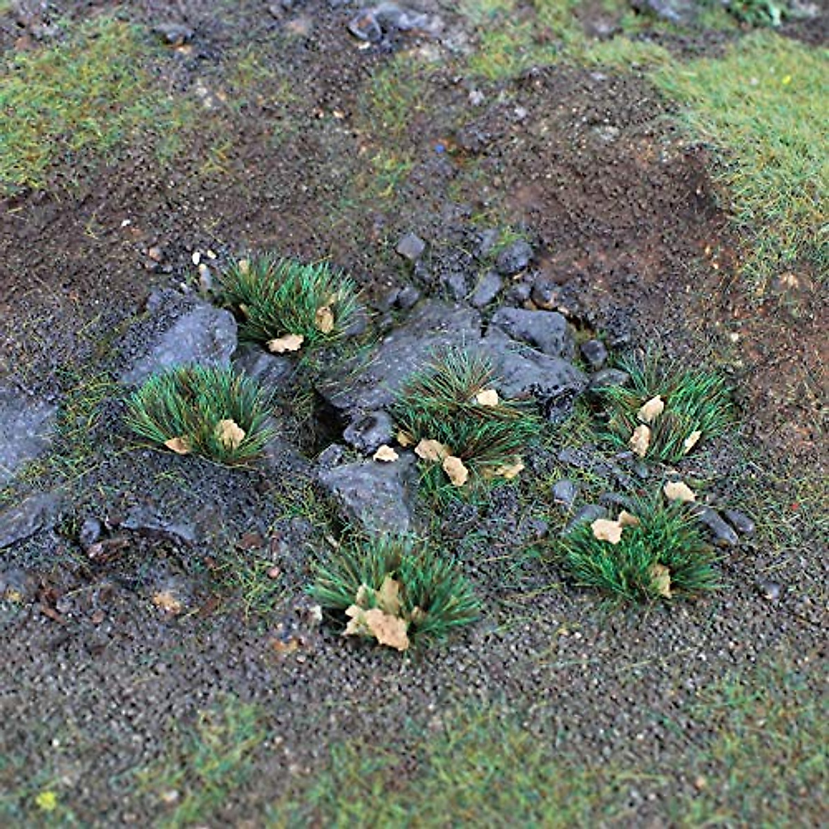 War World Scenics Self Adhesive Static Grass Tufts x 100 – Summer Alpine, 6mm – Model Railway Wargame Scenery Railroad Modelling Diorama Miniature Hobby Tabletop