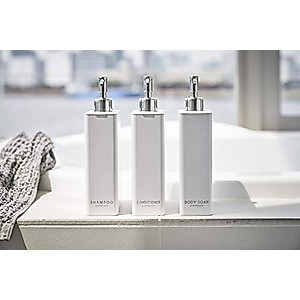 Yamazaki Tower Body Soap Dispenser White Rectangular