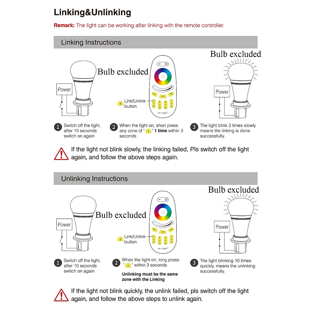 LGIDTECH FUT096 Mi.Light RGBW 4-Zone 2.4GHz RF Remote Full Touch LED Controller(Battery Excluded),Used for Miboxer RGB RGBW LED Strip Lights Controller Receiver Box FUT037 FUT038(Excluded)