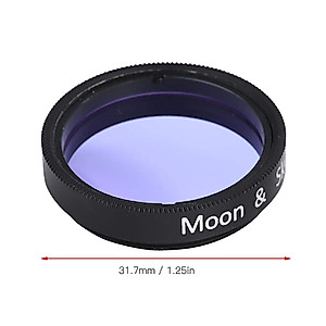 Eyepiece Filter,1.25 Inch Sky Glow & Moon Filter Telescope Accessories for All 1.25 Inch Astronomical Telescope Eyepiece, Cuts Light Pollution