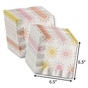 Little Ray of Sunshine Baby Shower Party Supplies Kit For 24