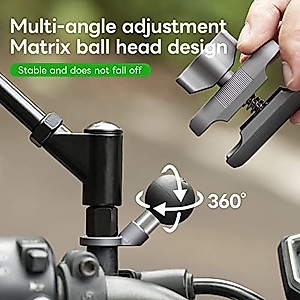 FANAUE Angled Bolt Head Adapter Ball Base with 10mm Mounting Hole,MB-01 Aluminum Alloy Mount Base for RAM Mounts B Size 1 Inch Ball Double Socket Arm