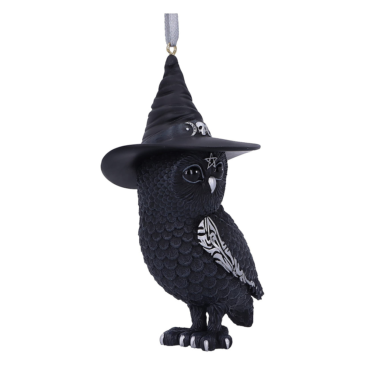 Nemesis Now Cult Cuties Owlocen Resin 12cm Black Scarily Adorable Witch Cat, Bewitching Cast in Finest Resin, Hand-Painted
