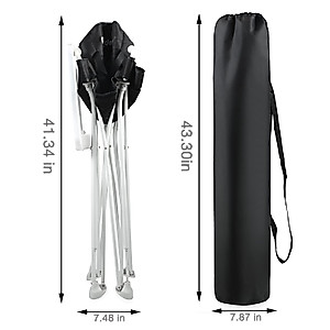 PandaEar Portable High Chair for Babies and Toddlers, Foldable HighChair with Tray, Baby Travel Dining Chair for Indoor & Outdoor -Black