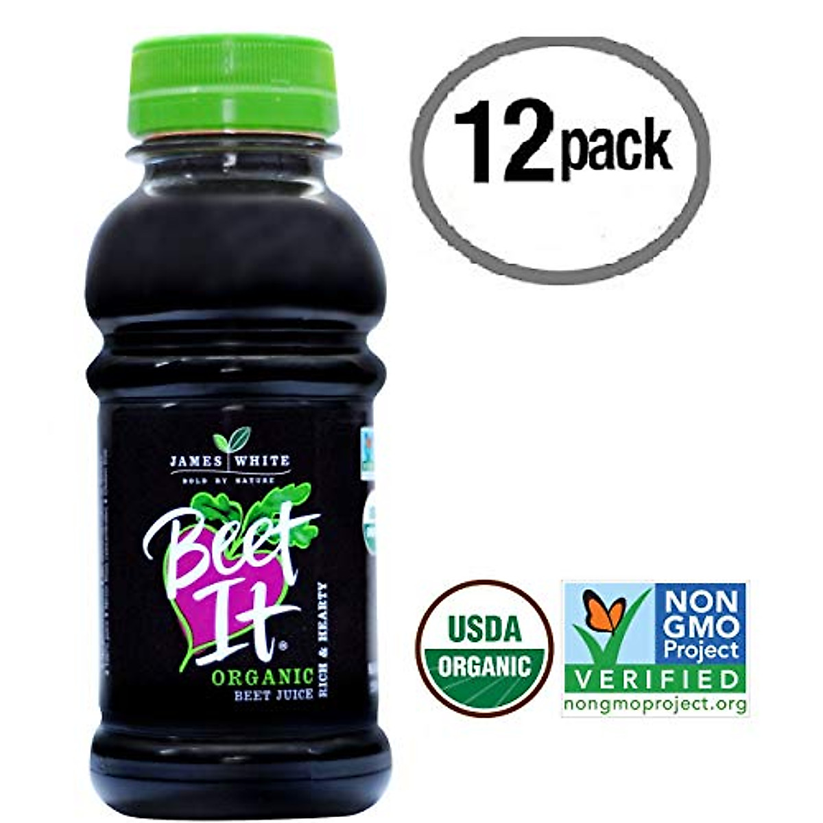 BEET IT Organic Beet Juice, 8.5oz (12 Pack) | Non GMO, 100% Natural Organic juice- Gluten Free, No Added Sugar, Not from Concentrate | Nutrient Packed Vegetable Juice