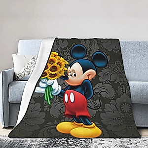 Christmas Blanket Cute Mouse Bow Blanket Ultra Soft Warm Throw Blanket for 50"X40" Fade Resistant Kawaii Cartoon Character Fuzzy Bedding for Traveling Camping Couch Sofa Gifts A- 14