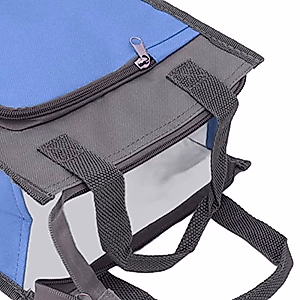 Mumusuki Insulated Reusable Grocery Bags, Widened Handle Food Delivery Bag Insulated Bag for Hot or Cold Food Delivery (blue)