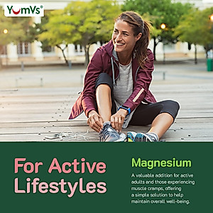 YUM-V'S Magnesium Citrate Gummies - 900mg Magnesium Citrate (102mg of Elemental Magnesium) Highly Absorbable Citrate, Supports Nerve, Enzyme & Muscle Function - 90 Count