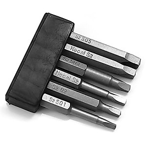 Square Head Screwdriver Bits 6 Sizes SQ1, SQ2, SQ2.7, SQ3, SQ4, SQ5, SKZIRI 6PCS 1/4 Inch Hex Shank Square Screwdriver Tool Set Kits Magnetic Tips For Poket Hole Jig