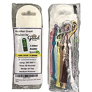 Sublimation Blank Bookmarks with Tassels. Bulk Blanks (25) Ideal Starter Kit for Beginners or Pros Looking for Sublimatable Bookmarks to Decorate, Make Your Own Bookmark with Ink Dye