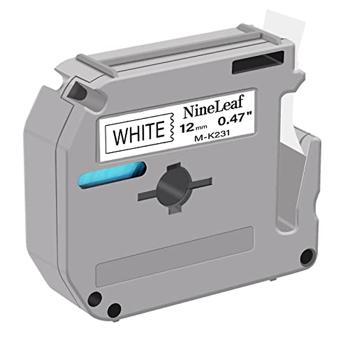 NineLeaf Compatible for Brother P Touch M Tape M-K231 M-K231S MK231 M231 12mm 0.47'' White Label Tape Work with Ptouch PT-M95 PT-90 PT-70 PT-70SR PT-65 PT-85 PT-45 Label Maker Refills