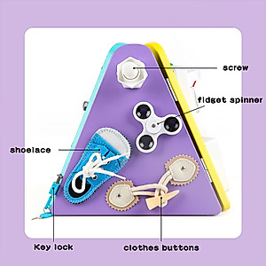 Steventoys 14 in 1 Toddler Busy Board, Montessori Wooden Busy Board for Toddlers - Travel Toy Wooden Sensory Board Activity Board for Fine Motor Skills - Busy Board for Toddlers 2-4