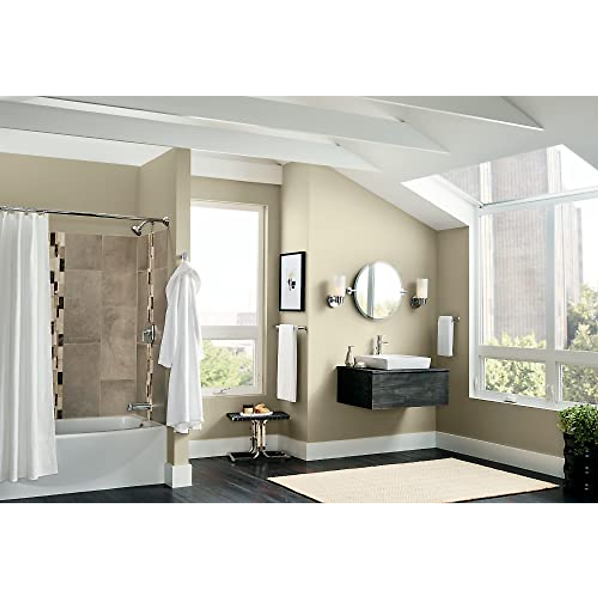 Moen Genta LX Chrome One-Handle Single Hole Modern Bathroom Sink Faucet with Optional Deckplate, 6702